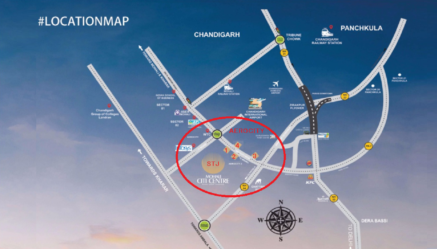 NEW MOHALI CITY CENTRE Facing 200ft. Airport Road, Aerocity
